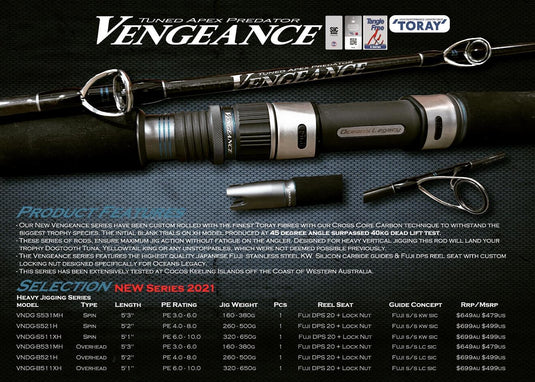 Ocean's Legacy Vengeance – Apex Predator 5'2" OH PE 4.0-8.0 260-500g ...