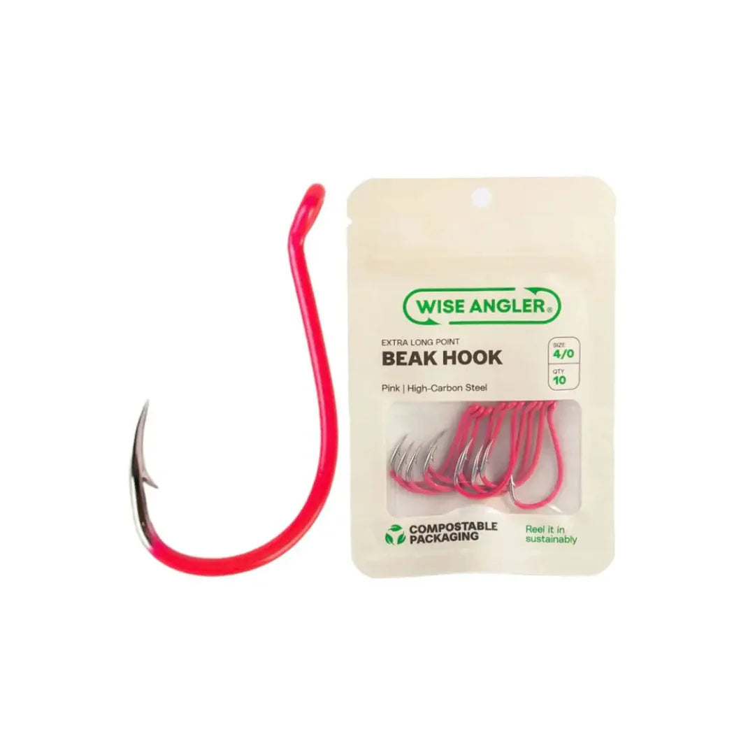 Wise Angler Beak Hook - Extra Long Point Pink – Taco Tackle